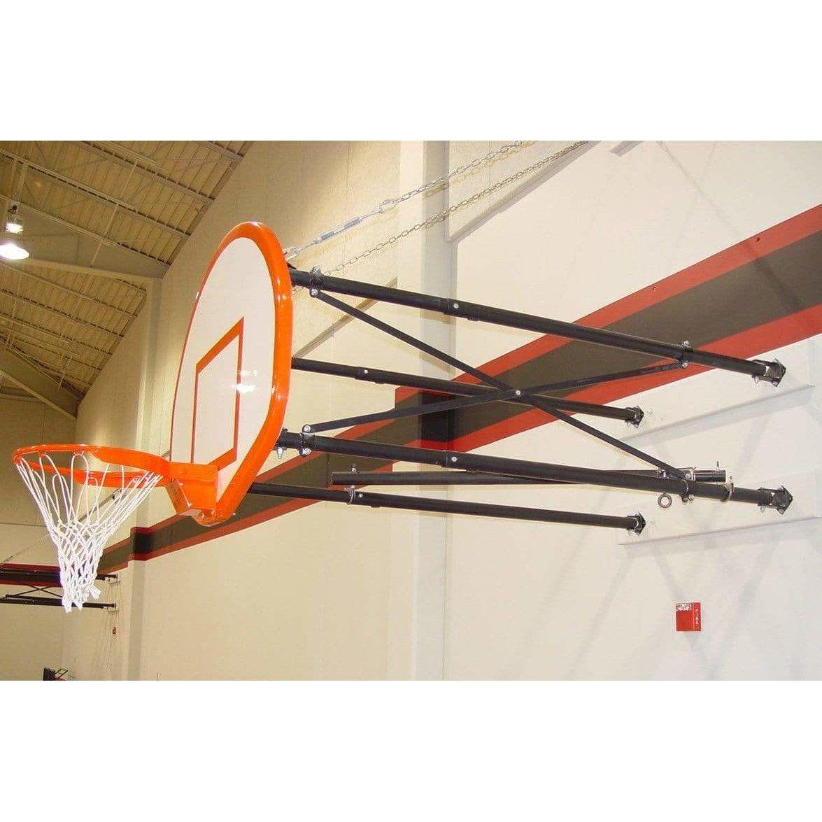 Gared 35" x 54" Four-Point Side-Fold Basketball Wall Mount Package ...
